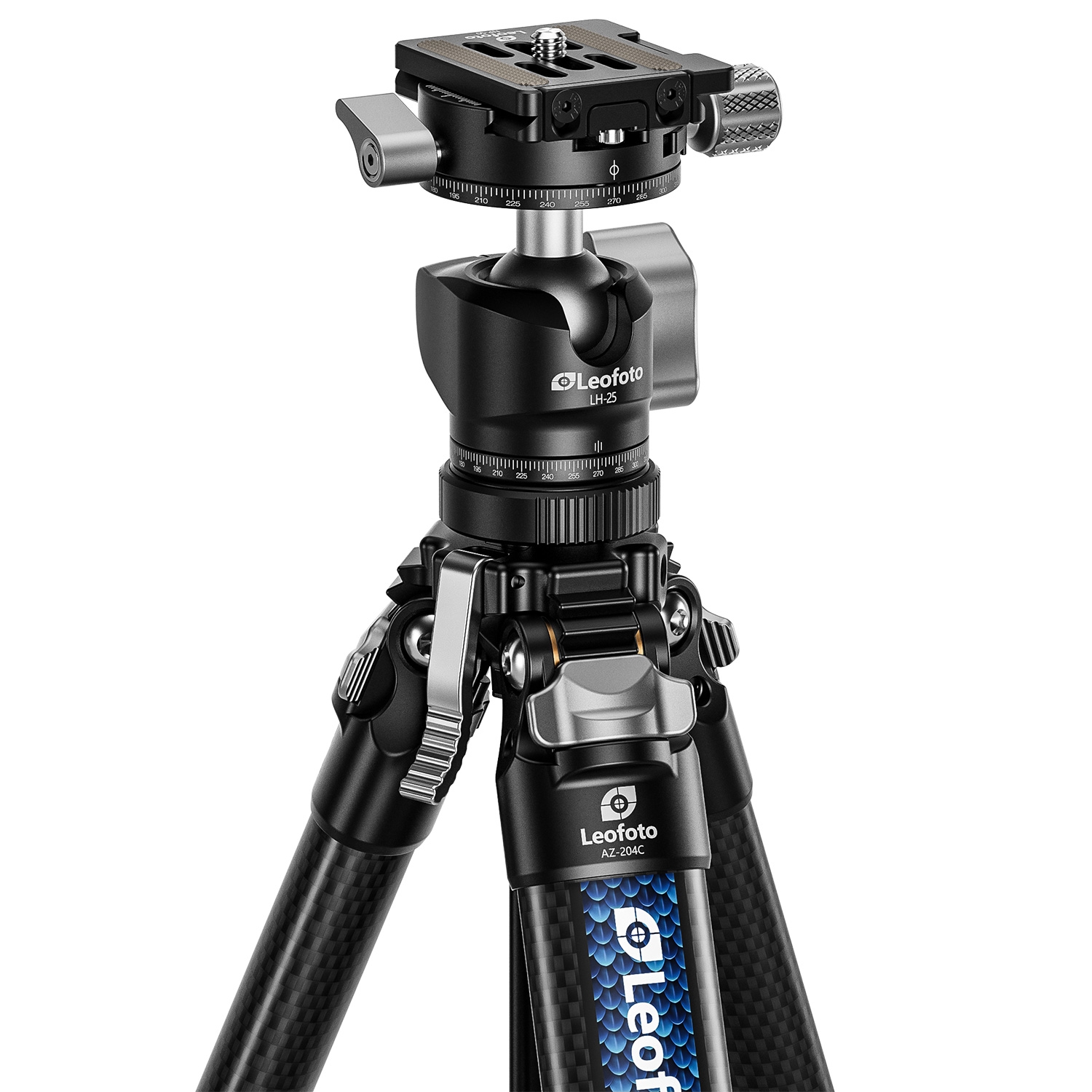 Leofoto Azure AZ-204C+LH-25R Compact Carbon Tripod | First Light Optics
